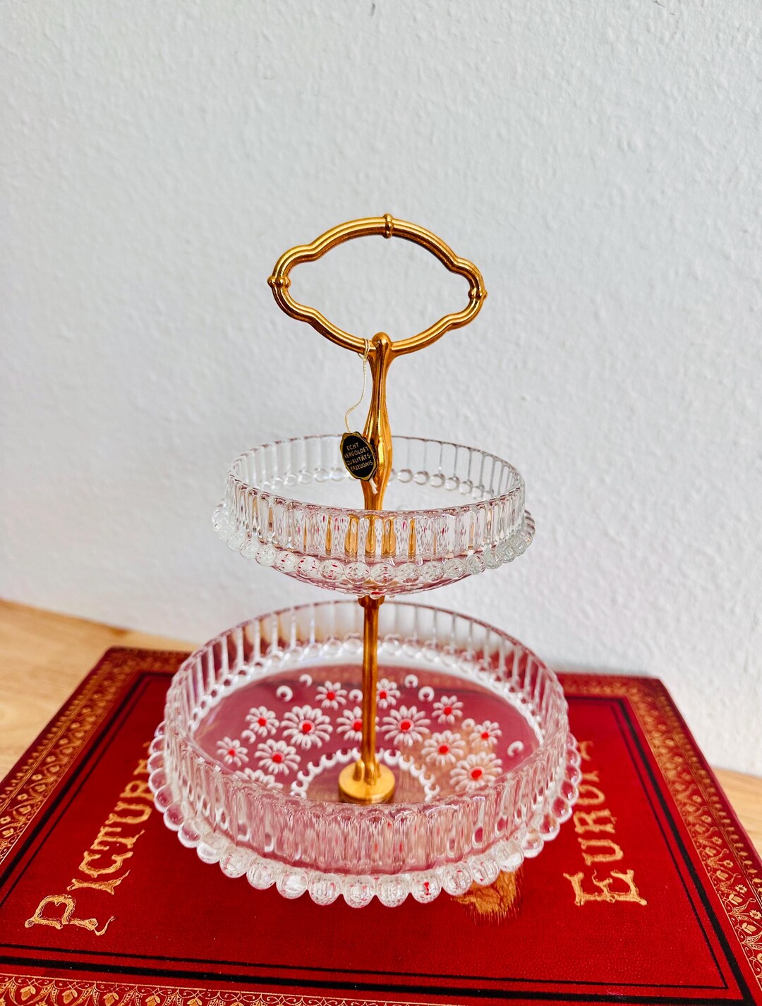 2-tier Vintage Etagere by Walther Glas From the "fabiola" Series Mid ...