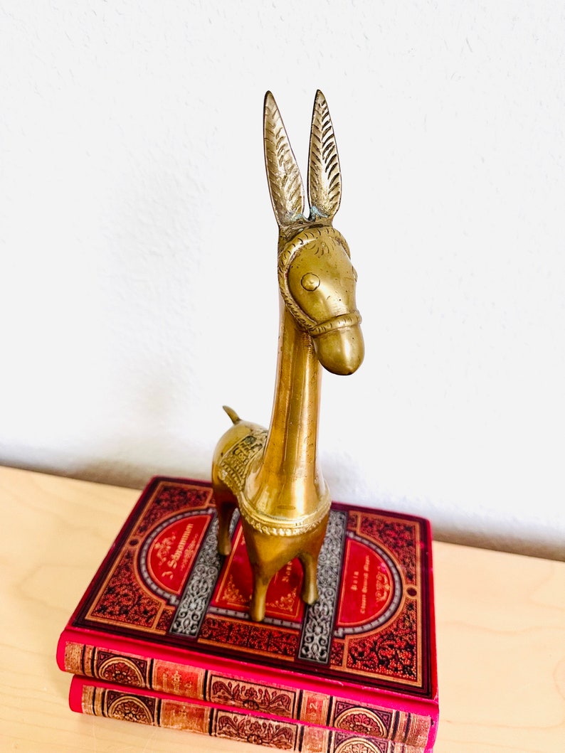 Solid Brass Donkey/mule Vintage Animal Sculpture / High-quality Vintage ...