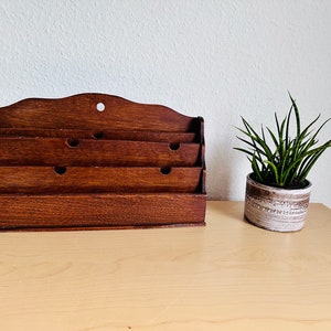 Rustic Vintage Letter Holder / Letter Rack / Desk Organizer Made of ...