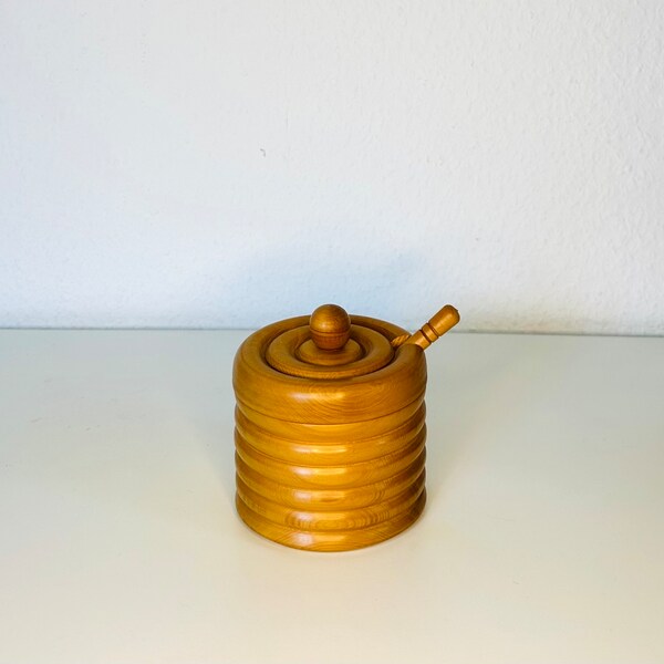 Wooden Honey Pot - Etsy