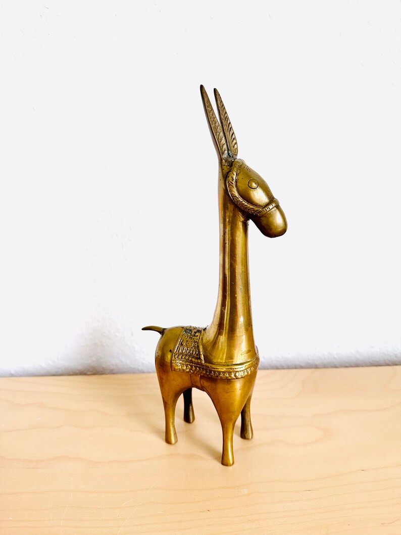 Solid Brass Donkey/mule Vintage Animal Sculpture / High-quality Vintage ...