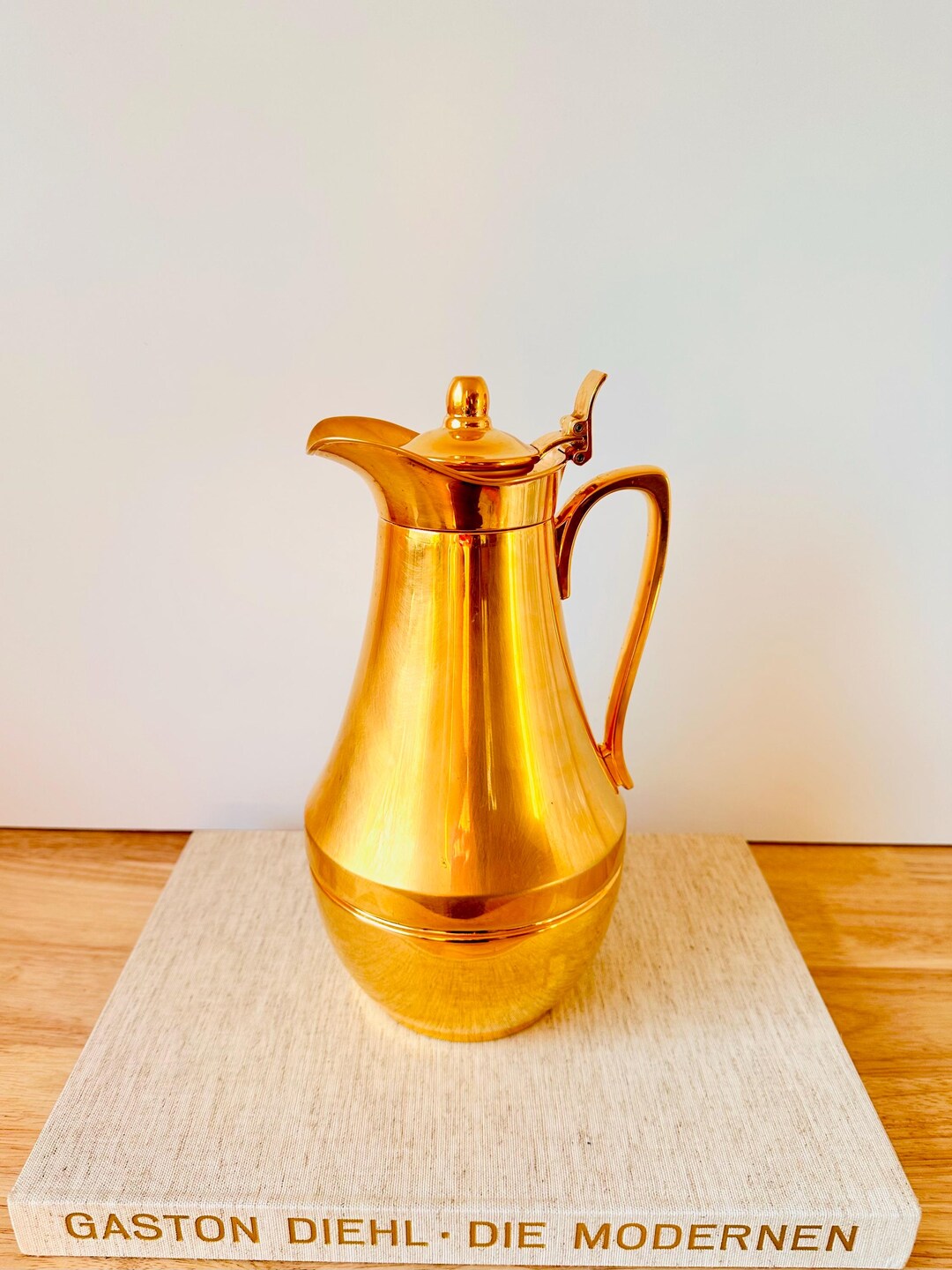 Genuine Gold-plated Vintage Thermos Sapphire by Alfi | Elegant Retro ...
