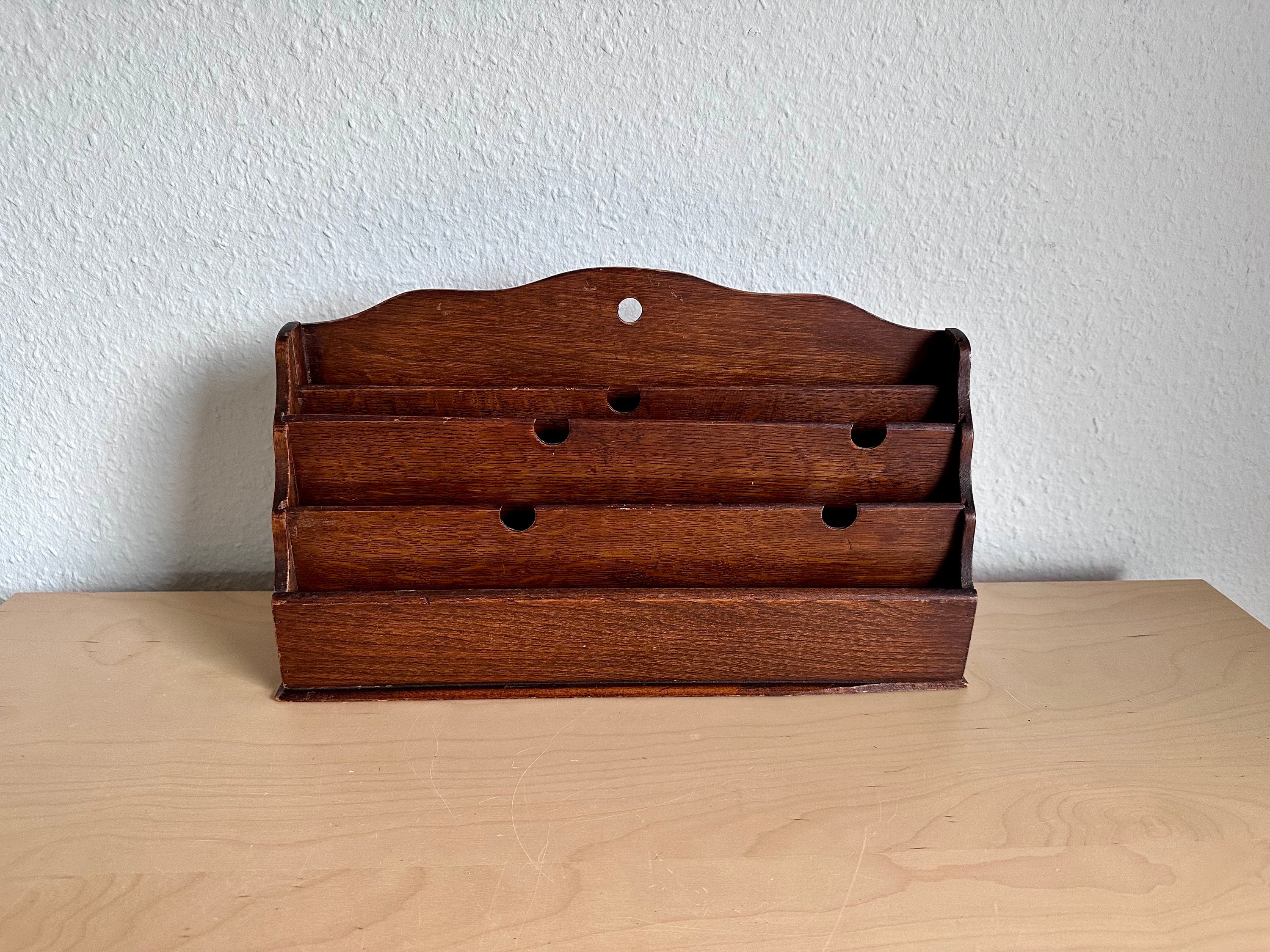Rustic Vintage Letter Holder / Letter Rack / Desk Organizer Made of ...