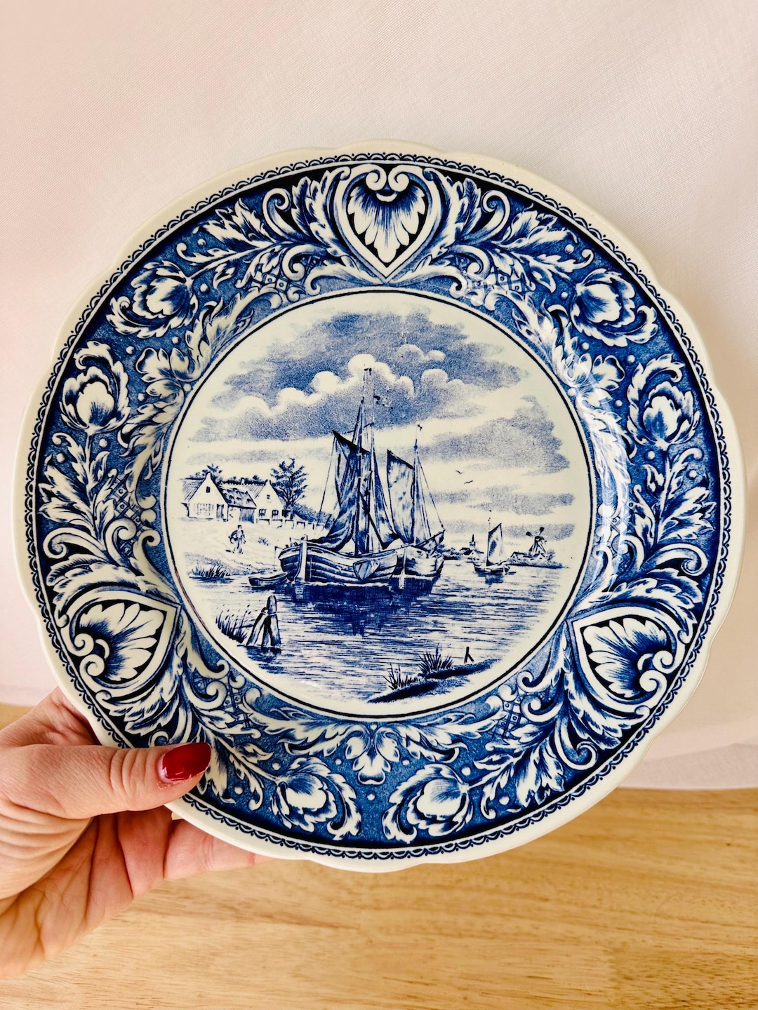 Delft Wall Plate Boch Royal Sphinx Blue and White Classic Serving Plate ...