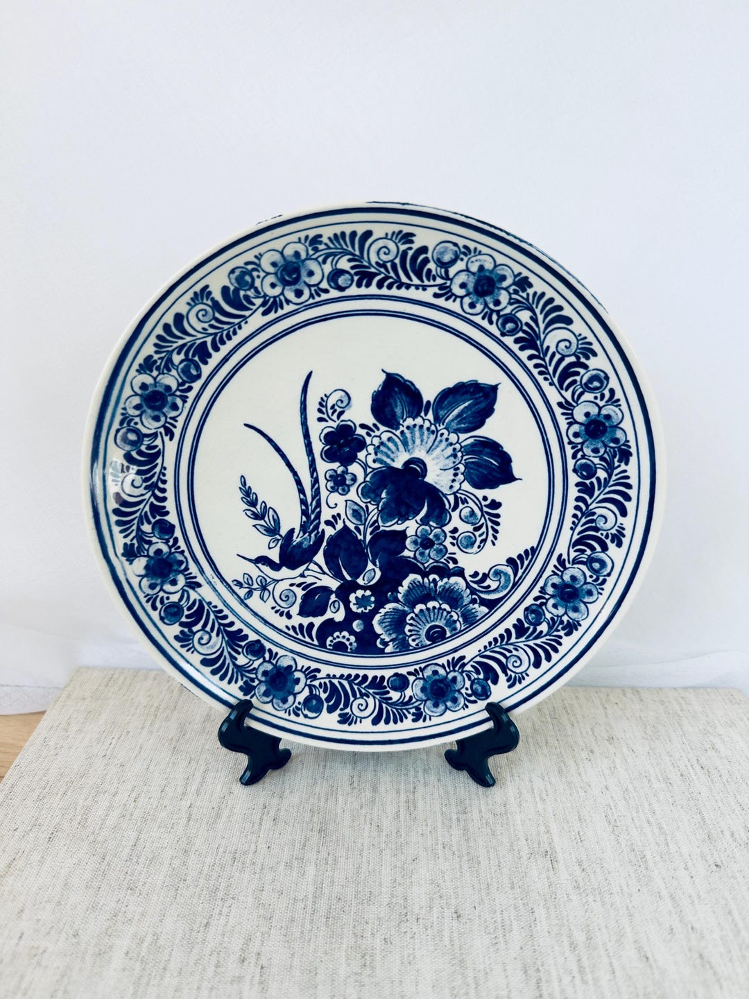 Small Delft Wall Plate Vintage Royal Delft Blue Classic Blue & White ...