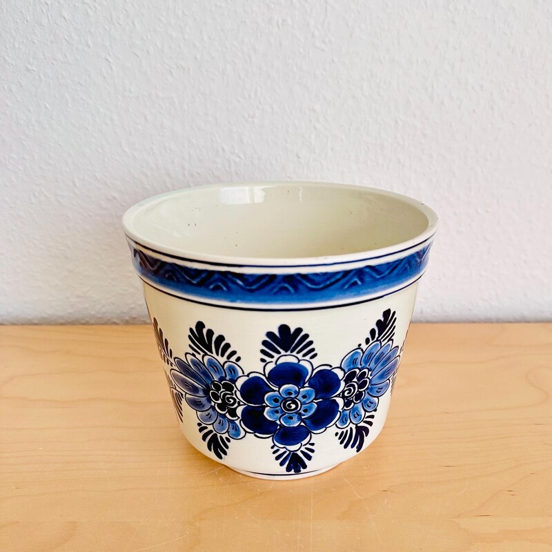 Blue Flower Pot - Etsy