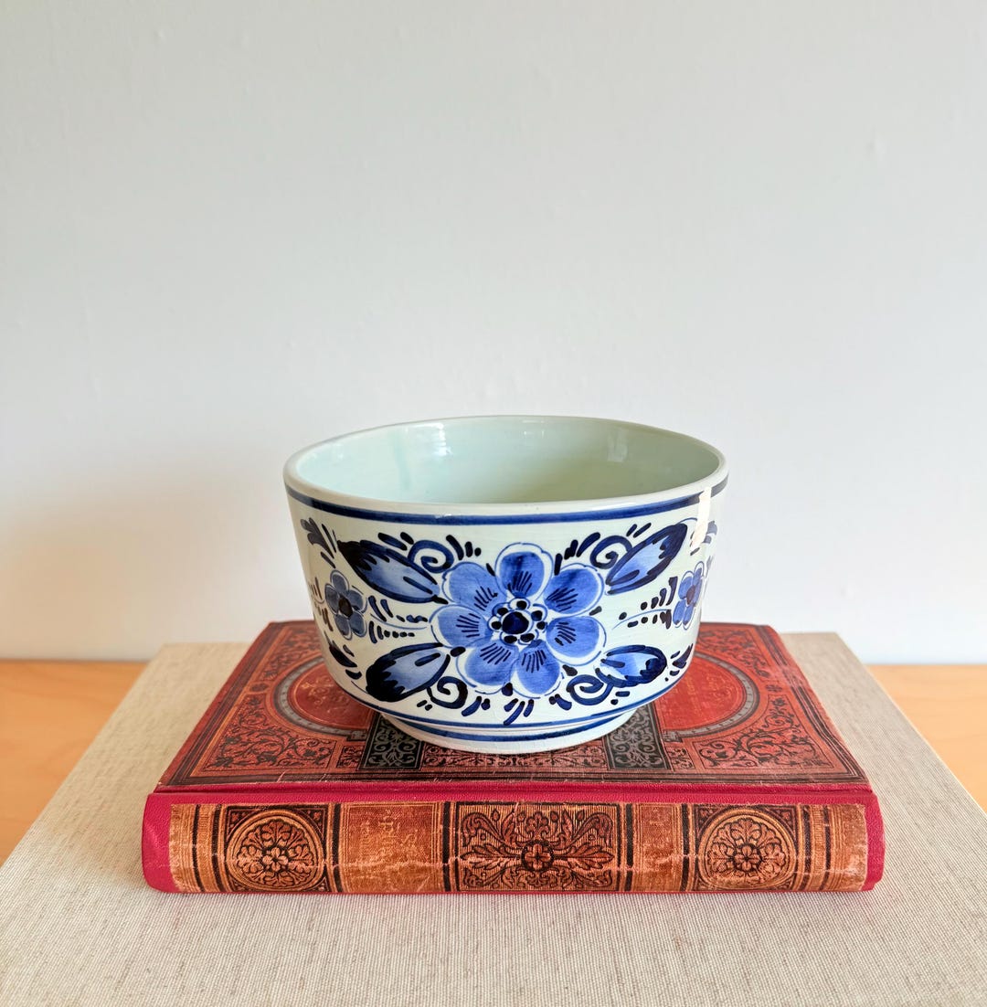 Shallow Original Delft Planter, Made in Holland, Hand-painted Delft Pot ...