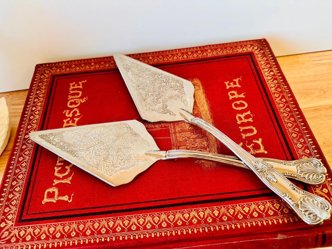 Elegant Art Nouveau Cake Servers Silver-plated Vintage Cake Server Set ...
