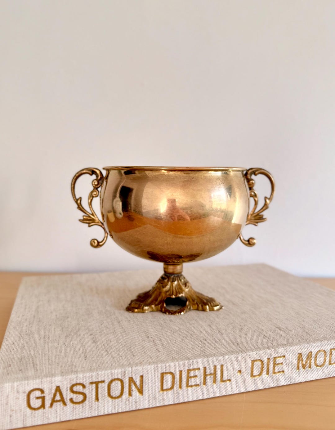 Vintage Brass Planter Trophy Shape Unique Brass Decoration Polished ...