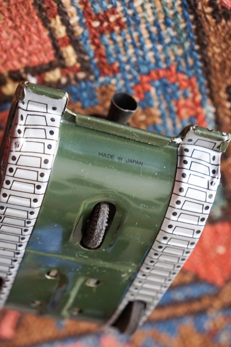1960s Tin Litho Army Friction Toy Tank M-60 | Vintage Army Tank ...