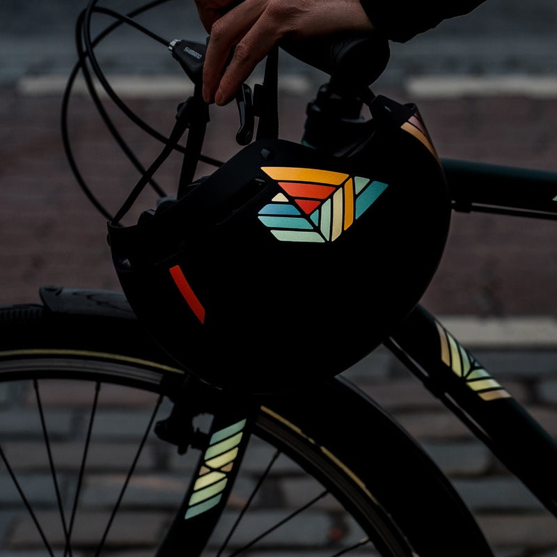 Reflective bike helmet decals - Etsy Schweiz