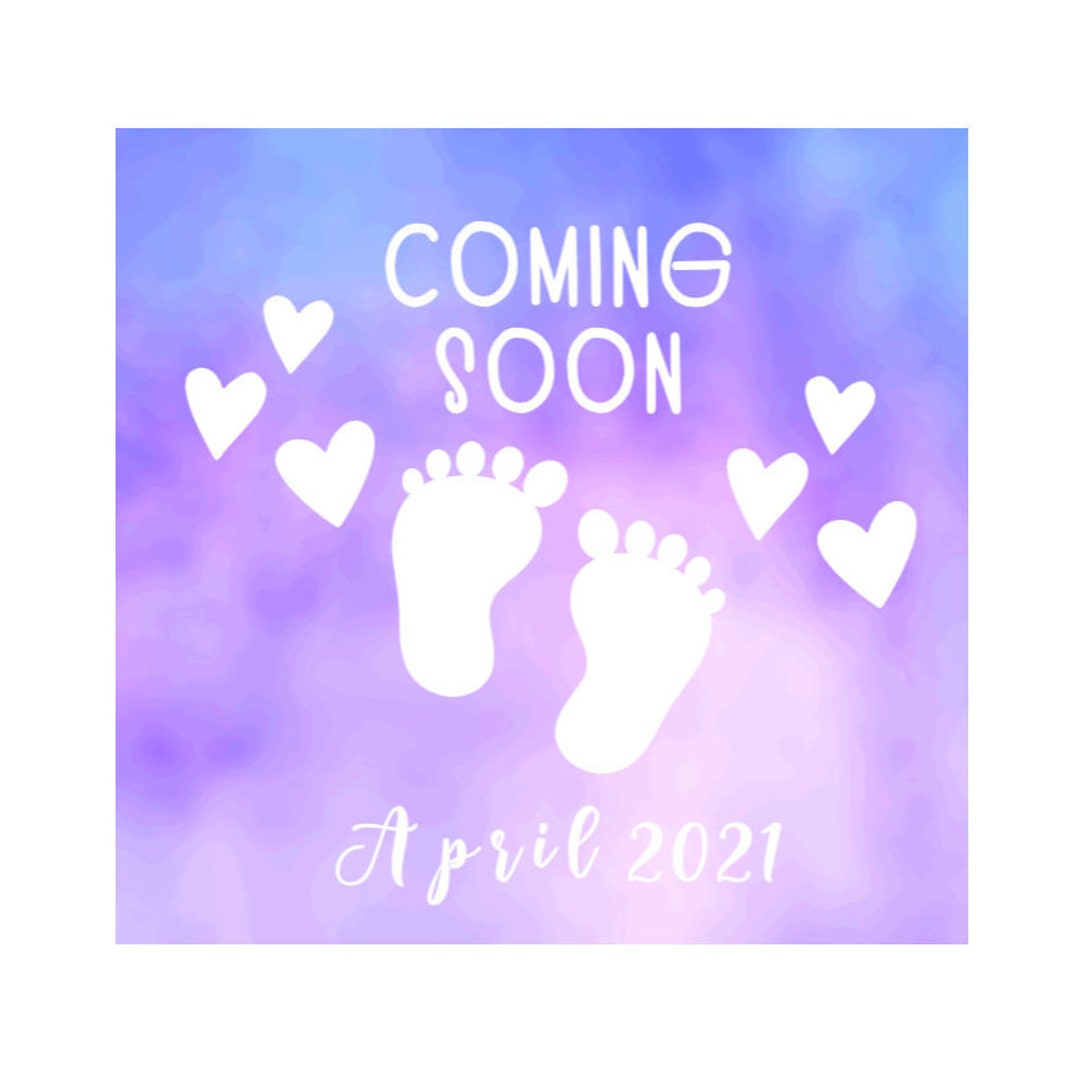 Baby Coming Soon Vinyl Decal Baby Shower Gift Baby Decal Cute Car ...