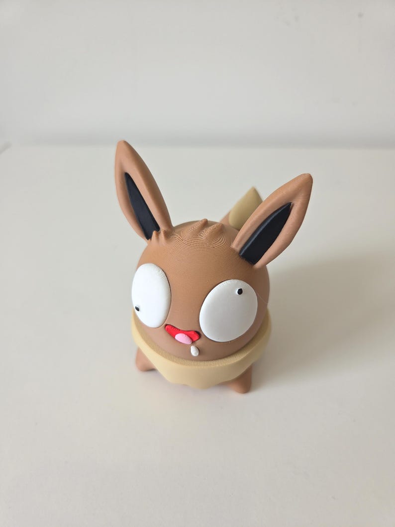 Eevee Derpy Pokemon | 3D Printed Collectible | Gamer Desk Decor Gift ...