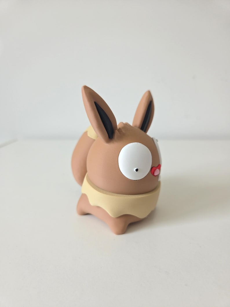 Eevee Derpy Pokemon | 3D Printed Collectible | Gamer Desk Decor Gift ...