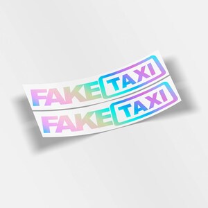 2 X FAKE TAXI Yellow Car Sticker Vinyl Decal Funny Bumper Window - Etsy