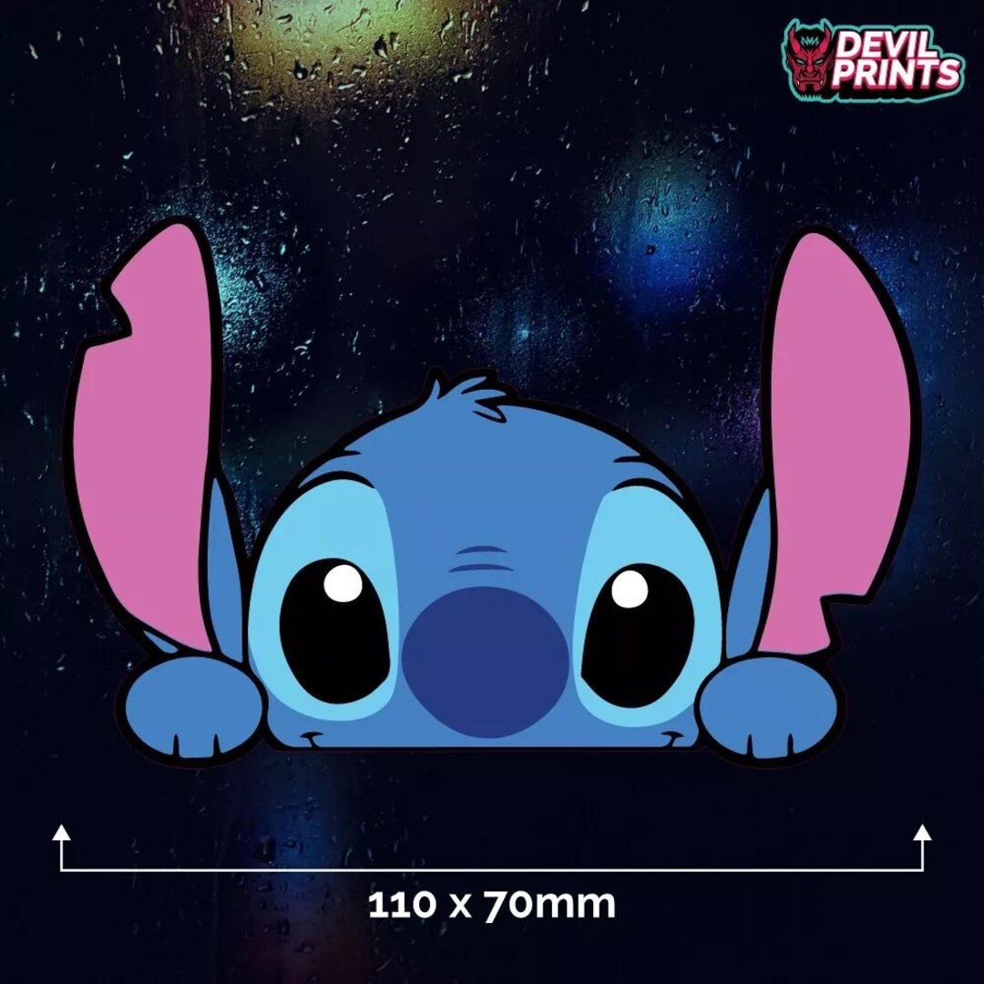 Stitch Car Sticker Printed Colour Vinyl Decal Disney Bumper Window Lilo ...