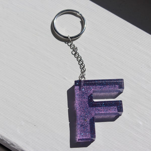 Letter F Key Chain - Etsy