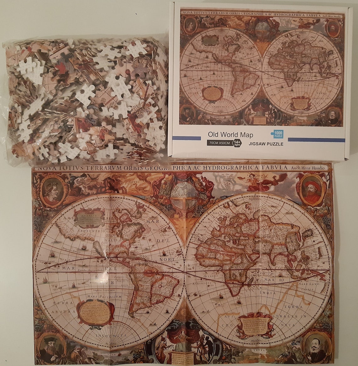 Old World Map 1000 Pieces Jigsaw Puzzle - Etsy UK