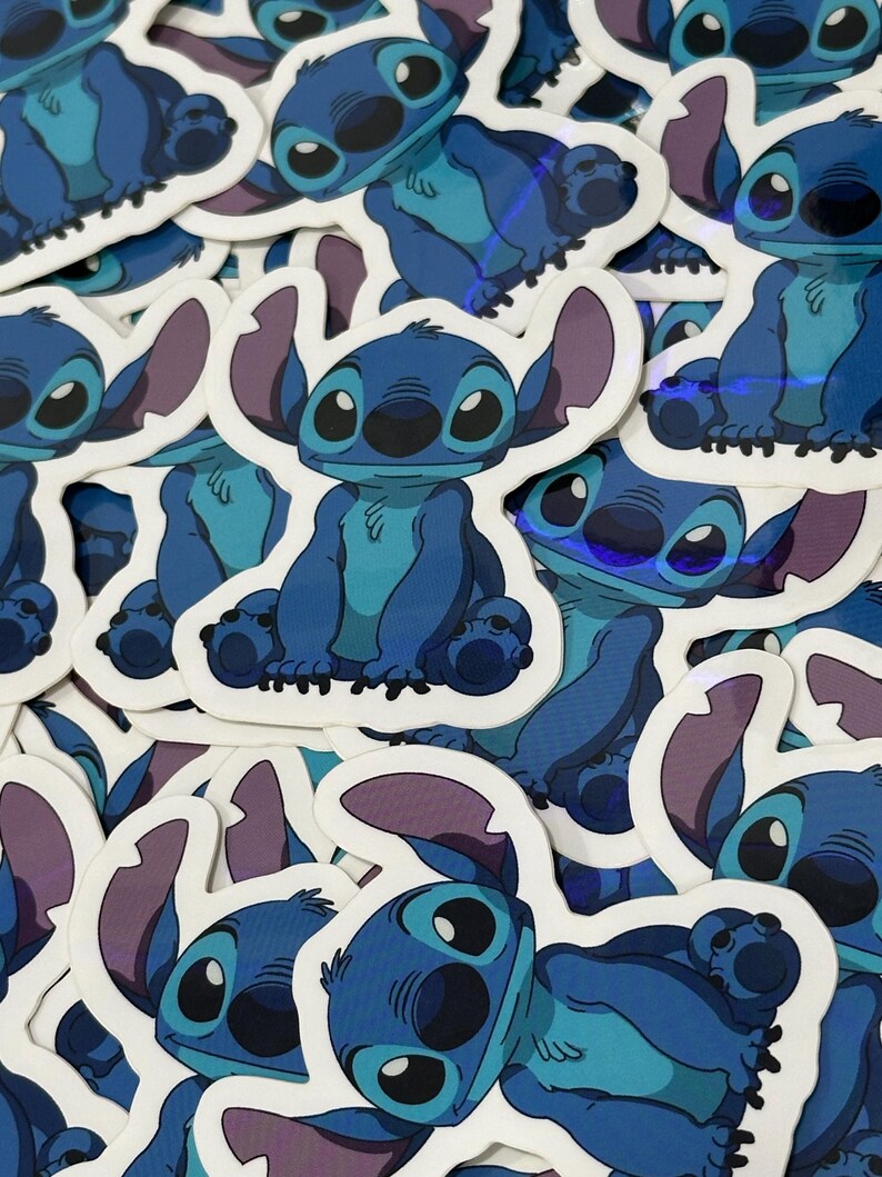 Stitch Vinyl Sticker - Etsy