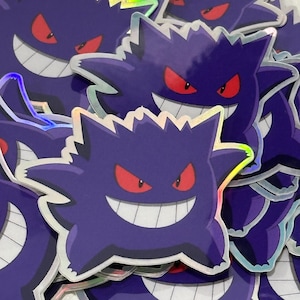 Gengar Holographic Sticker - Etsy