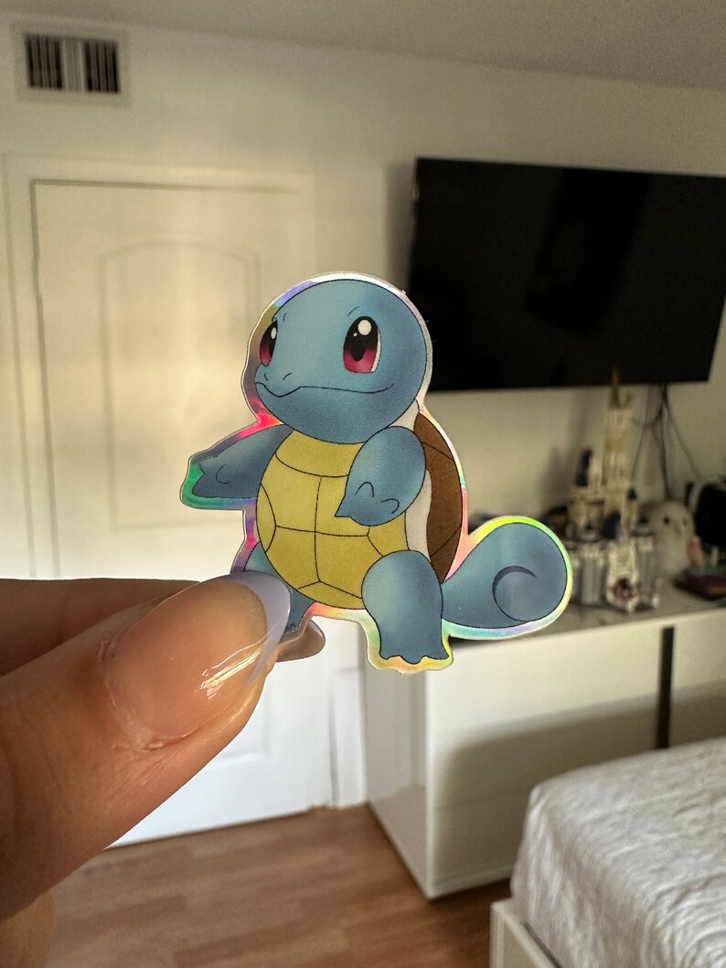 Squirtle Holographic Sticker - Etsy