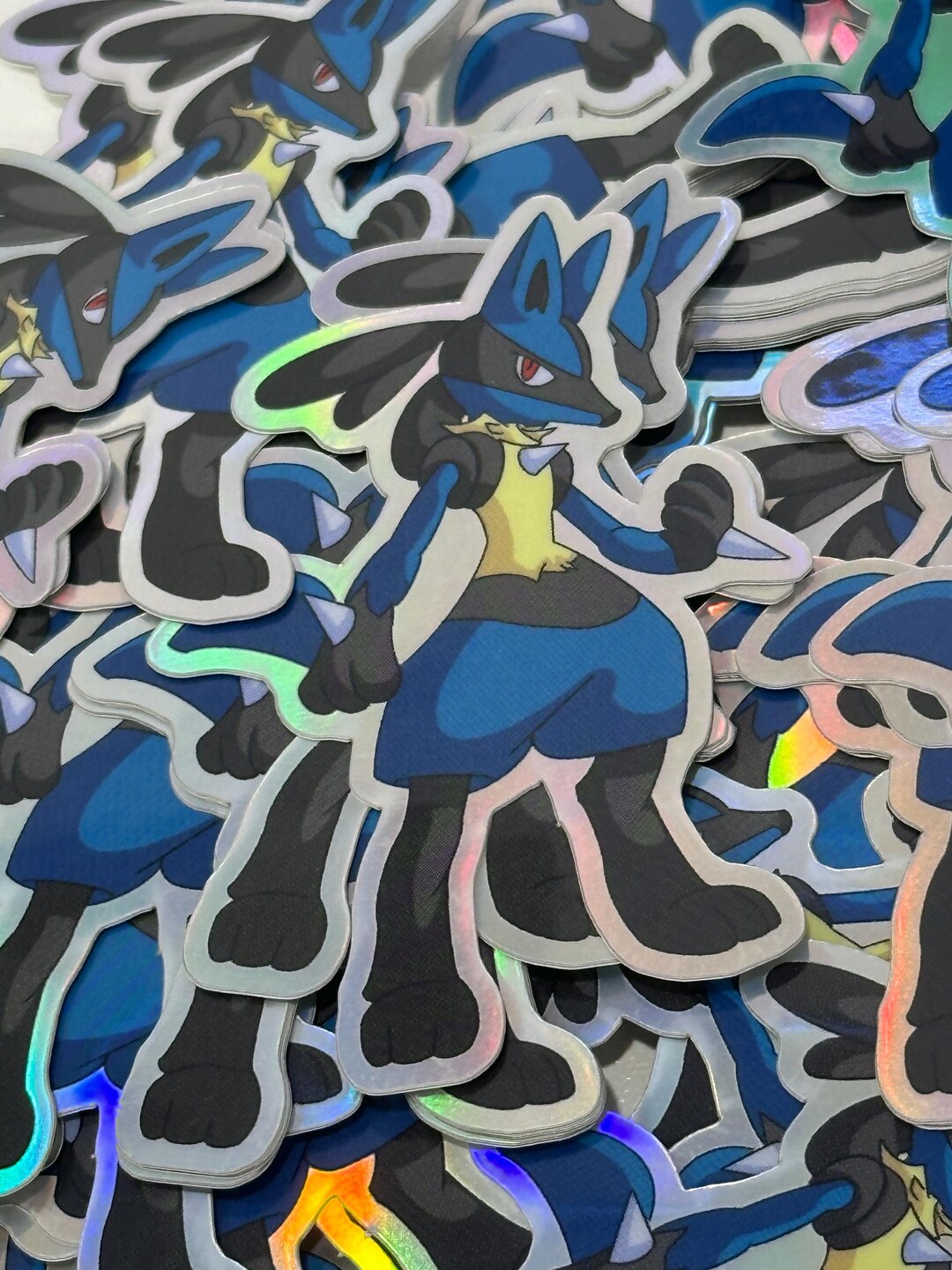 Lucario Holographic Sticker - Etsy
