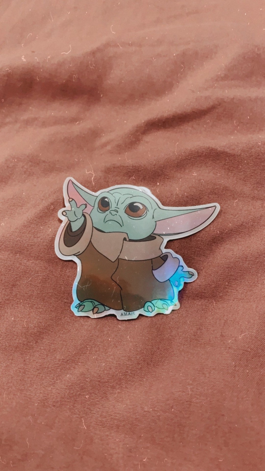 Baby Yoda, Grogu “the Mandalorian” Holographic Sticker - Etsy