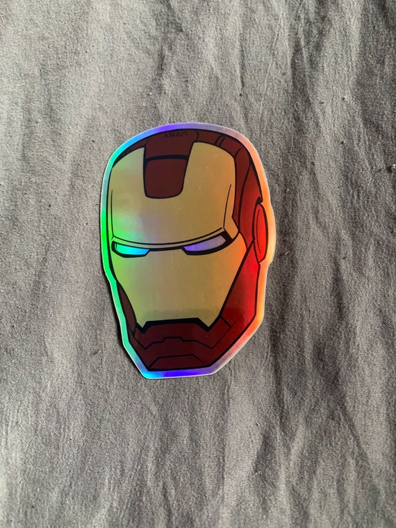 Iron Man Holographic Sticker | Etsy