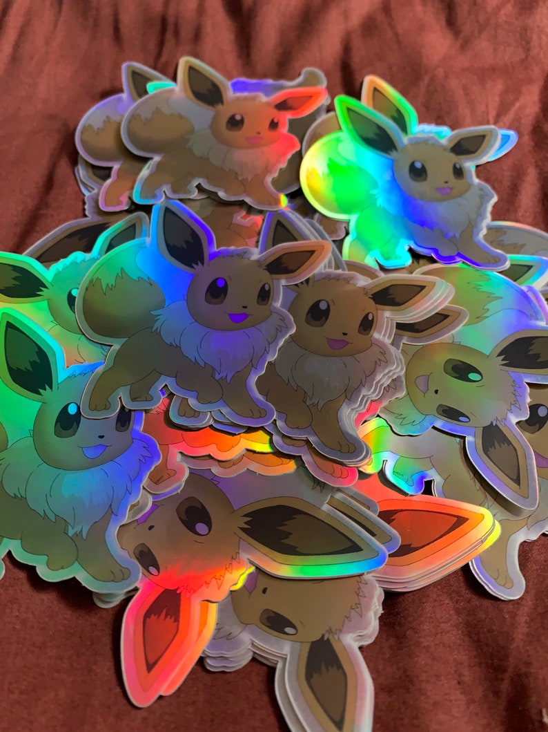 Eevee Holographic Sticker - Etsy