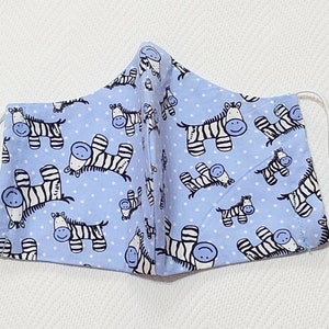 Child/kids 3 Layer Cotton Face Masks, Reusable Face Coverings, Masks ...