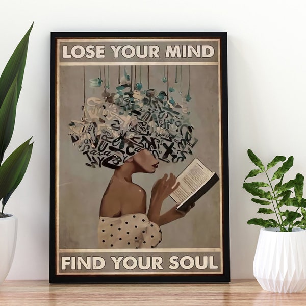 Black Woman Reading Poster - Etsy