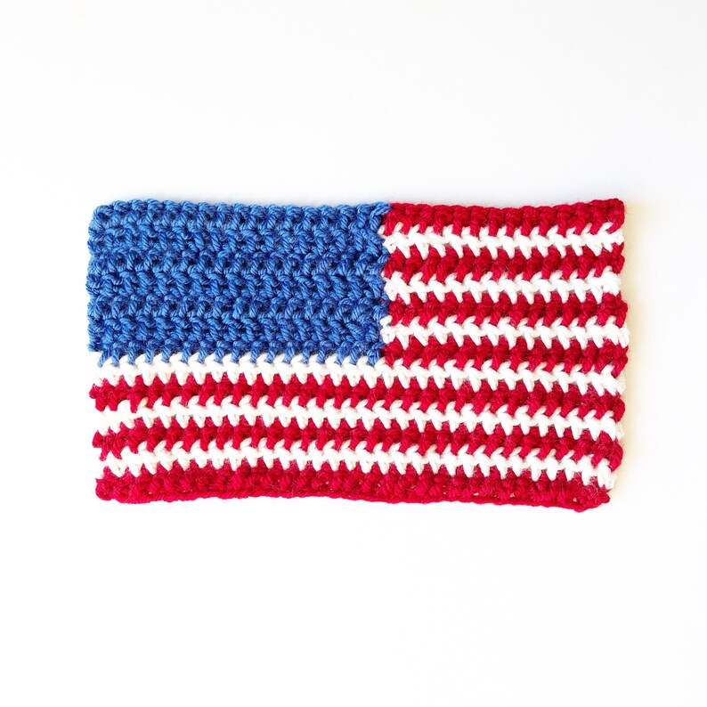 Crochet American Flag on a Pole Tutorial Pattern American Flag Crochet ...