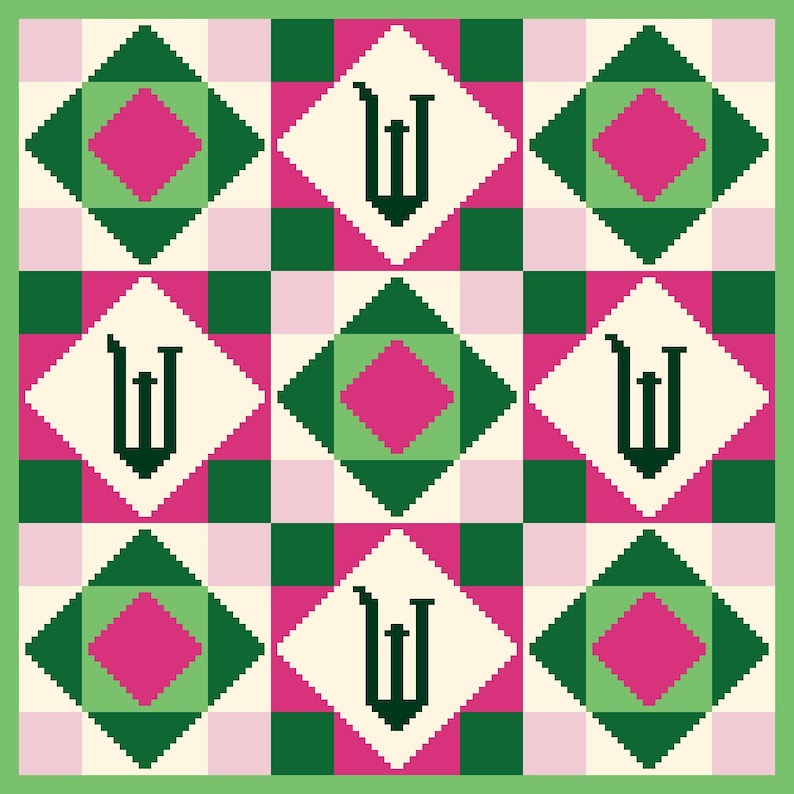 Wicked Needlepoint Chart & Cross Stitch Pattern | Wicked Quilt | Wicked ...