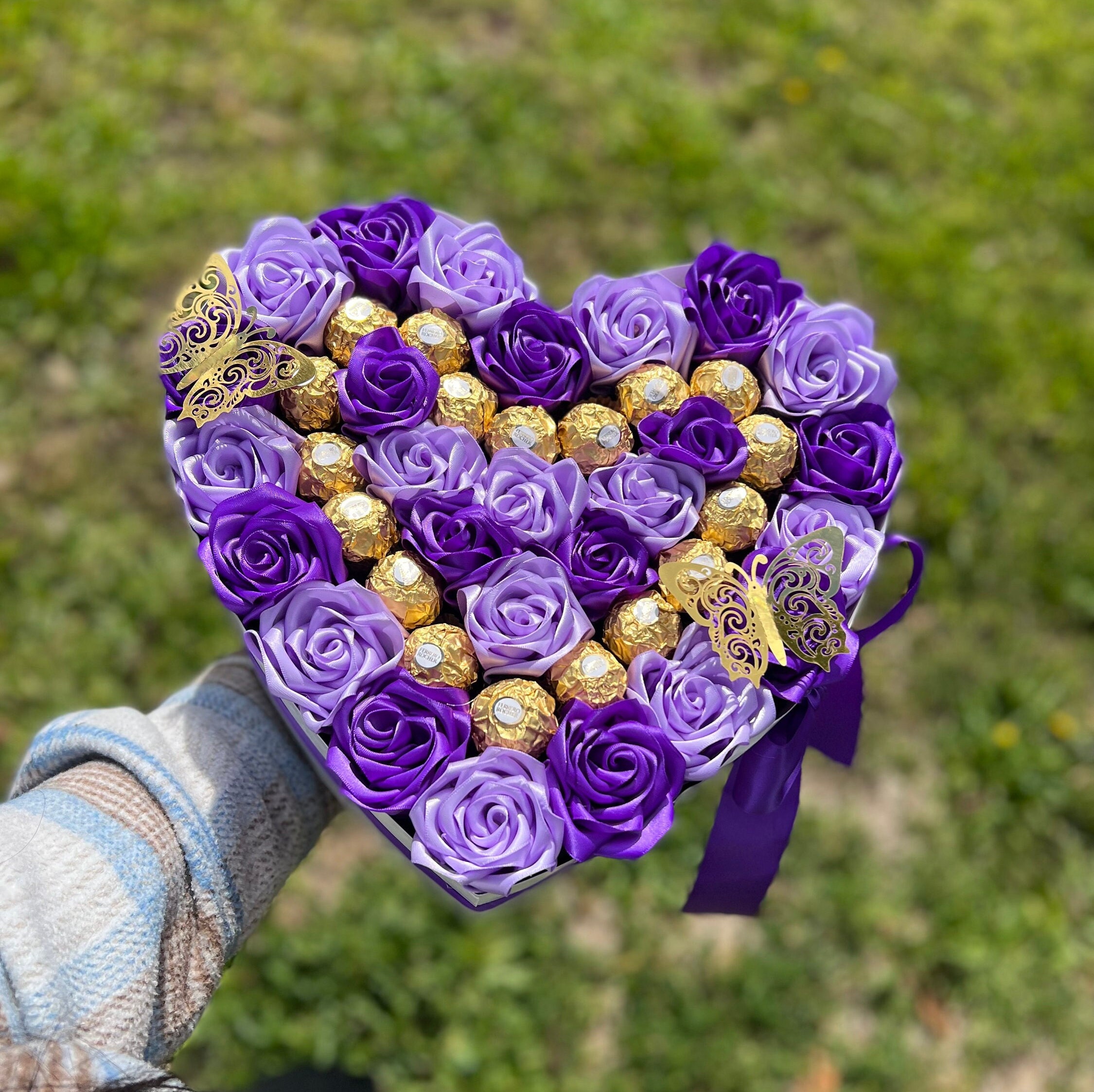 Purple Roses Heart