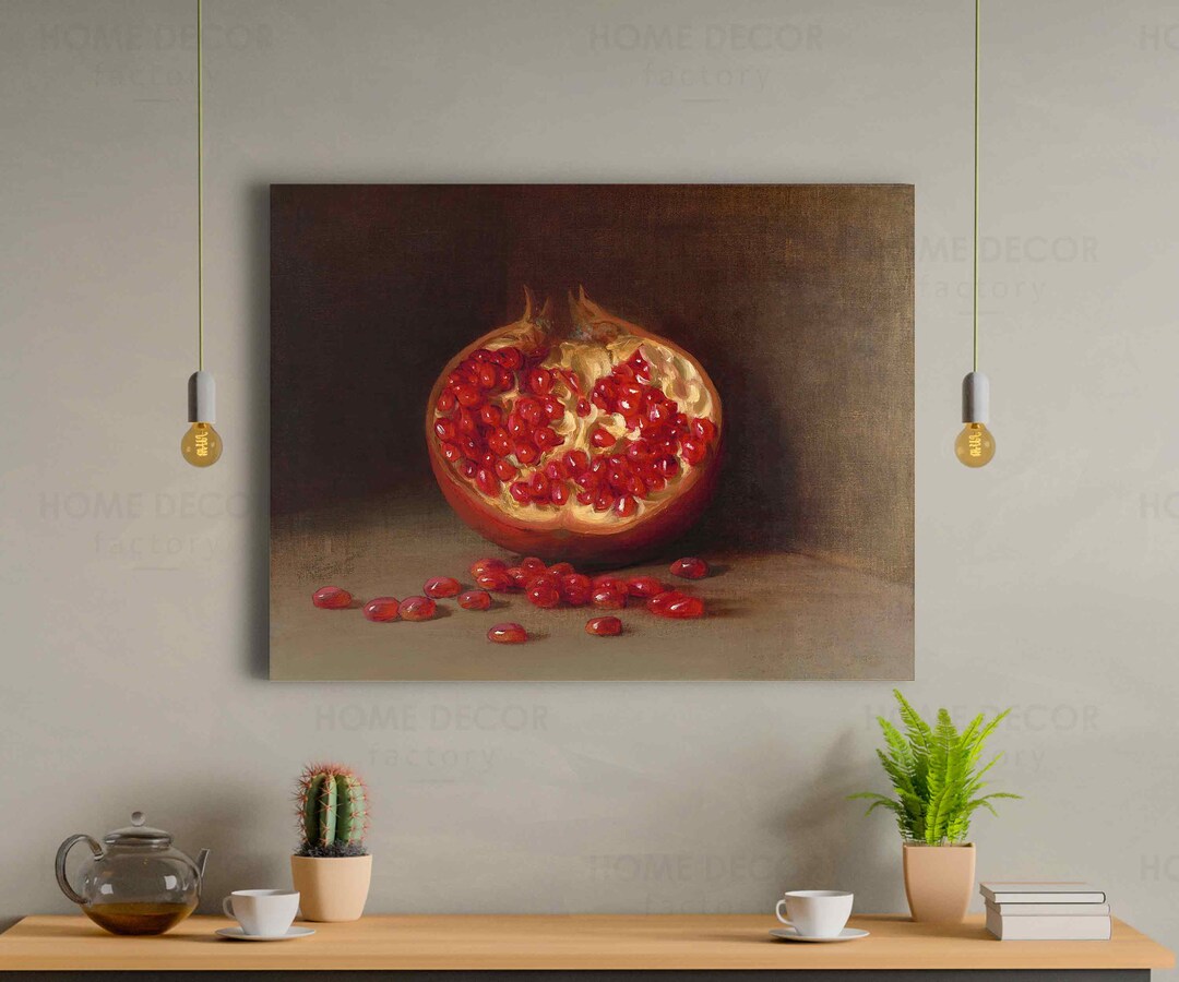 George Henry Hall A Pomegranate Canvas Print Fruits - Etsy