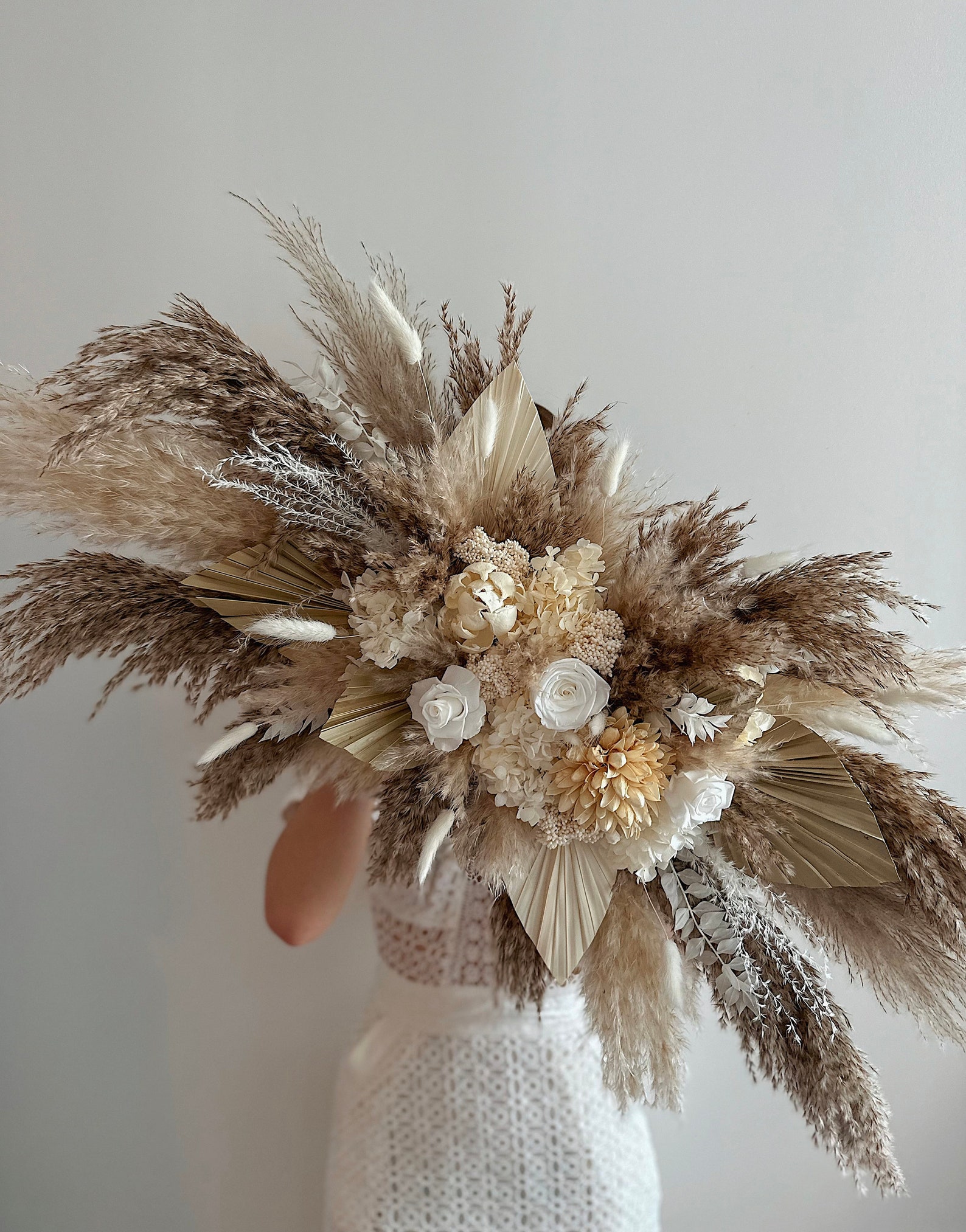 Dried Flowers Wedding Arch for Boho Rustic Bohemian Wedding in Natural ...
