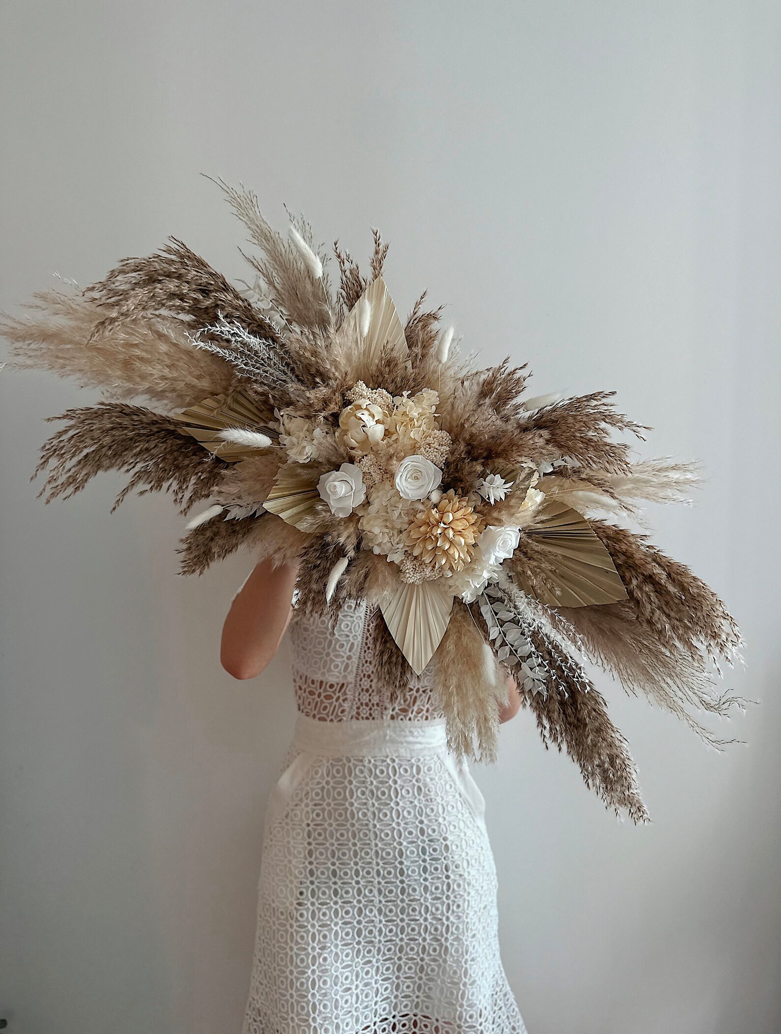 Dried Flowers Wedding Arch for Boho Rustic Bohemian Wedding in Natural ...