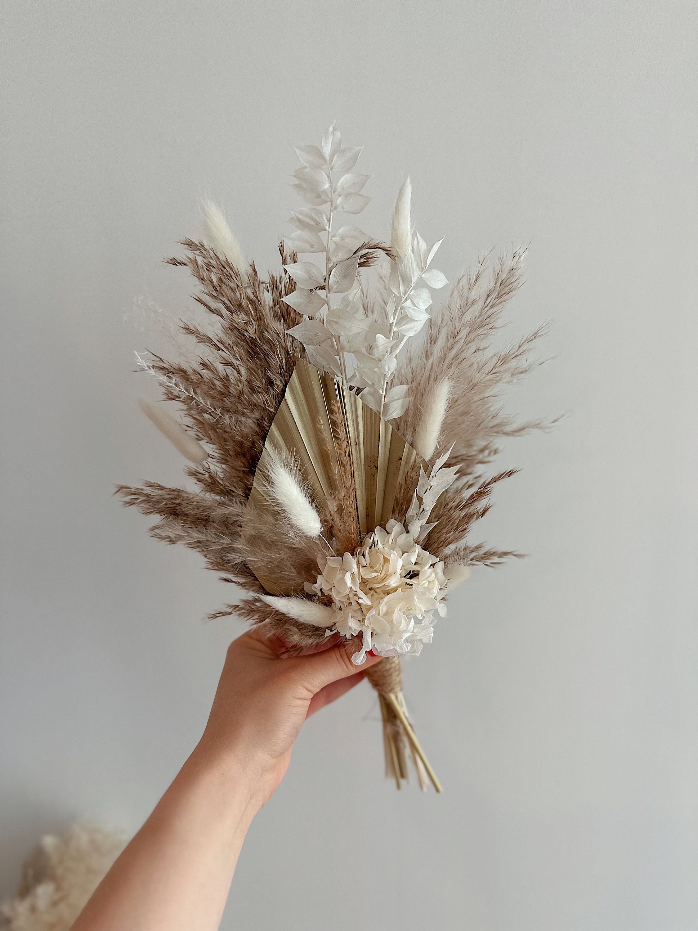 Bridesmaids Boho Dried and Preserved Flowers Bouquet for Rustic Wedding ...