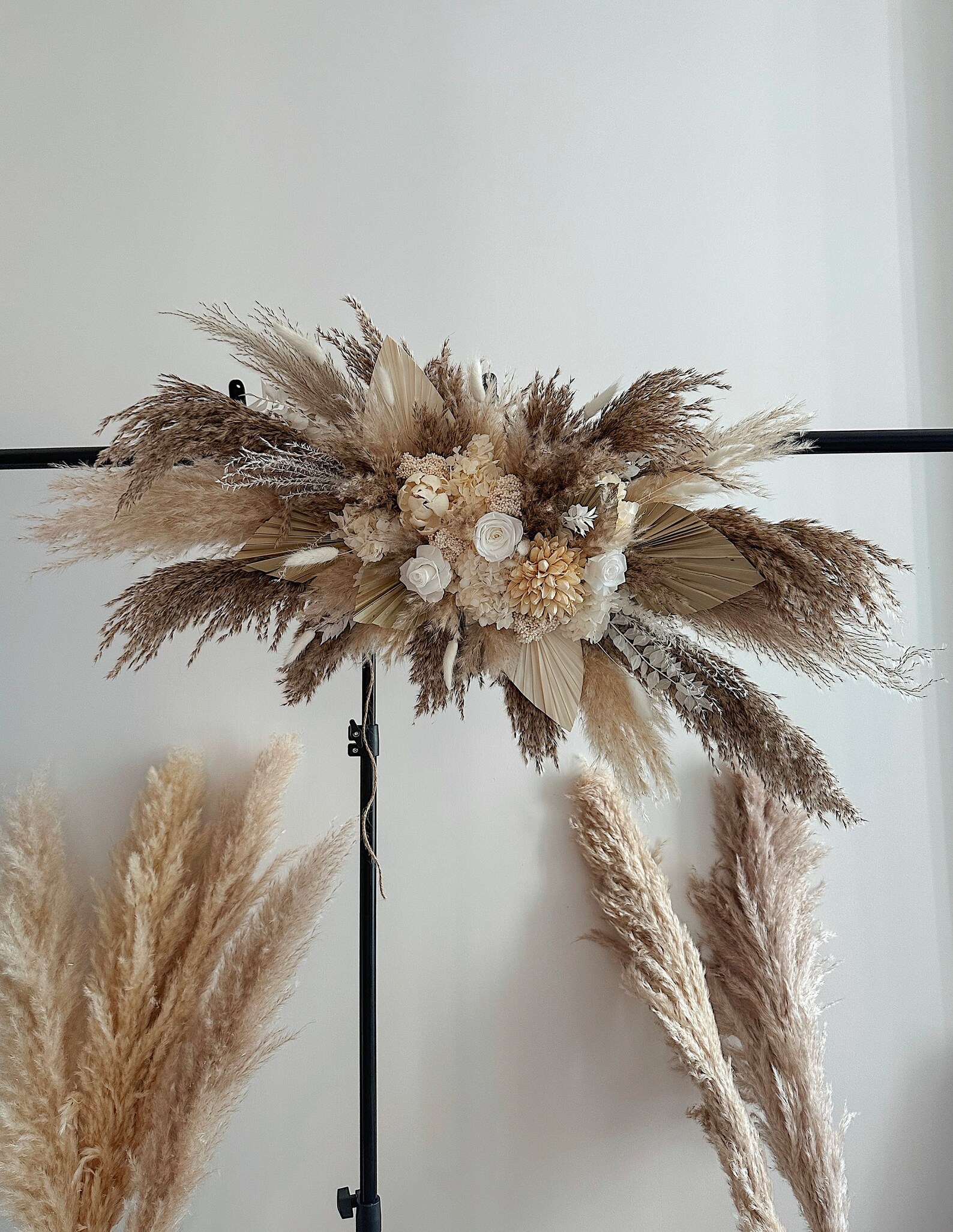 Dried Flowers Wedding Arch for Boho Rustic Bohemian Wedding in Natural ...