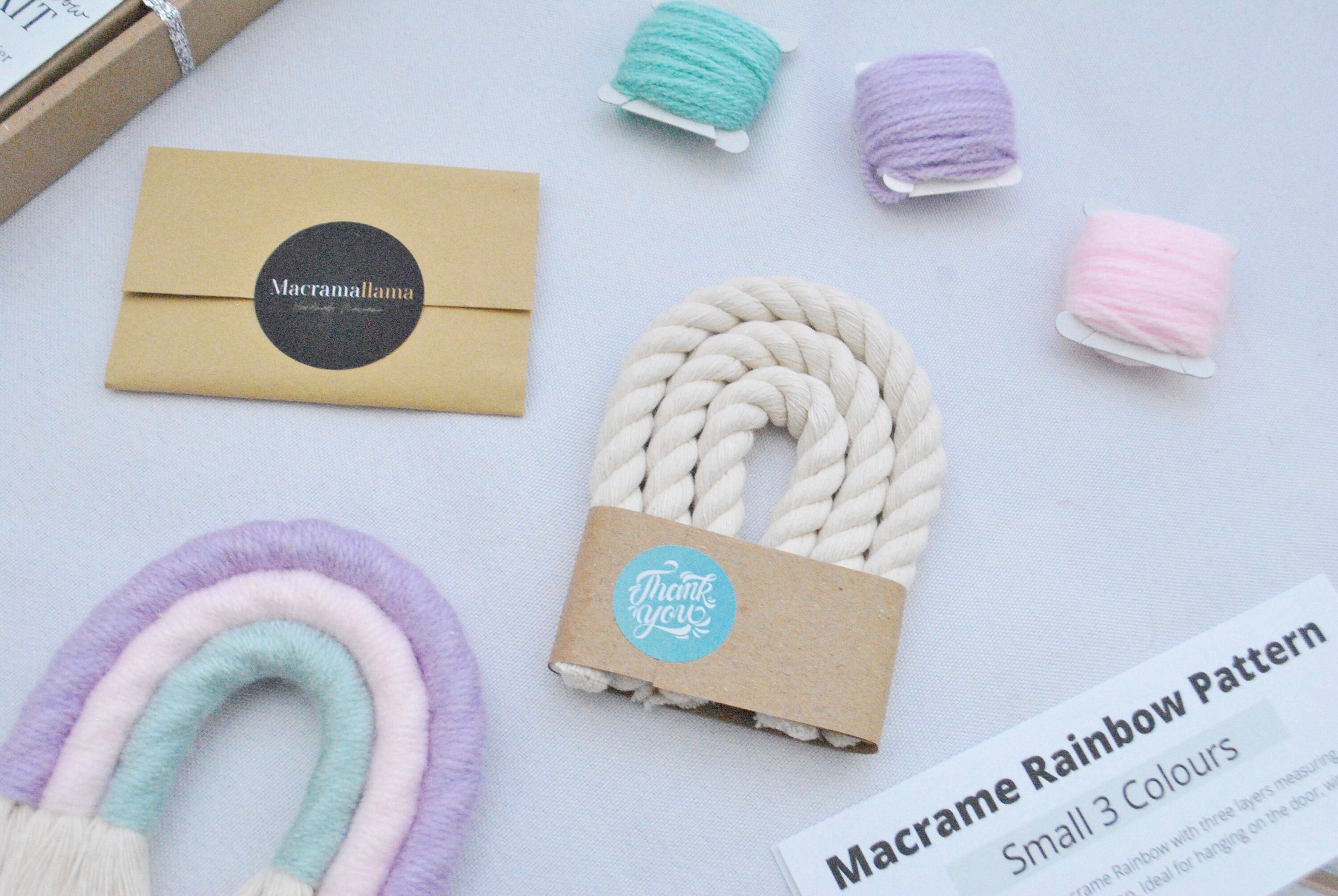 DIY Macrame Rainbow Craft Kit Make Small Pastel Unicorn - Etsy