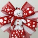 Snowman Bow, Christmas Wreath Bow, Lantern Swag Bow, Door Hanger Bow ...