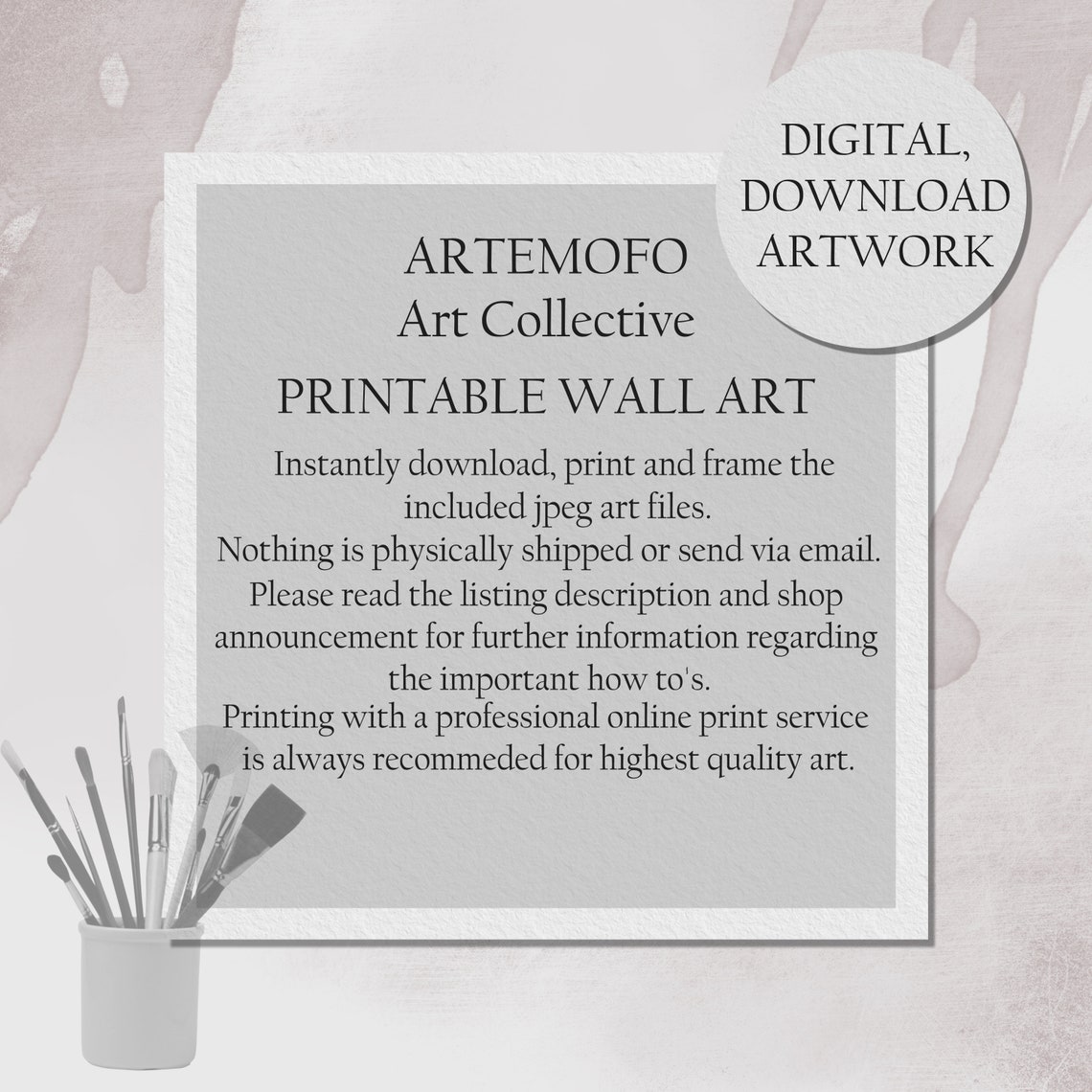 Islamic Wall Art Printable Oil Painting Quran Verse / Middle East Art ...