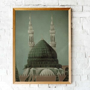 Islamic Wall Art Printable Al Masjid an Nabawi / Mosque Artwork ...