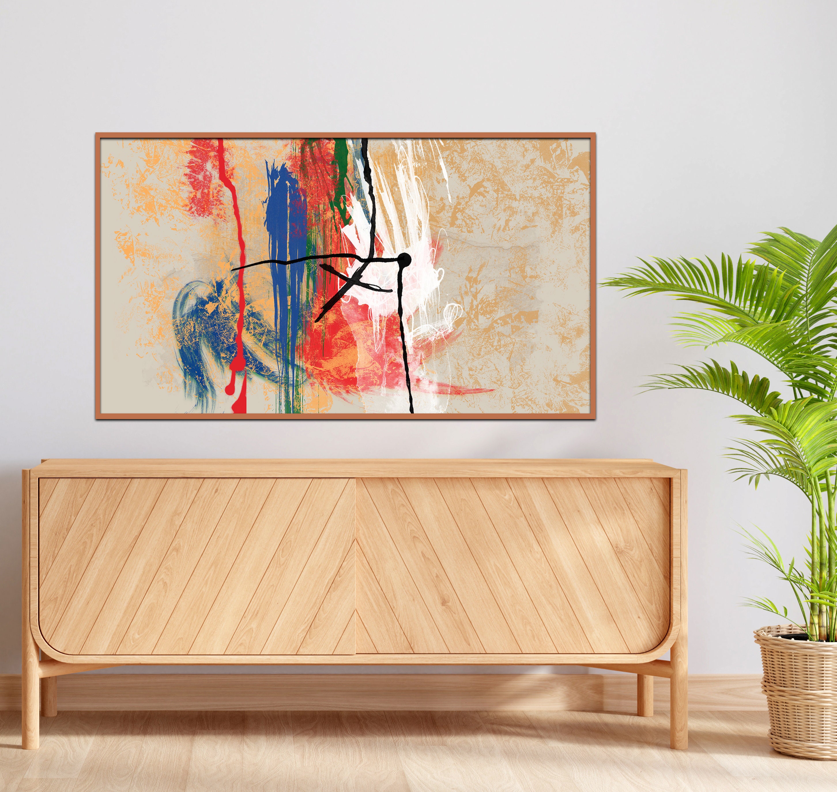 Samsung Frame TV Art Abstract Colorful, Tv Art Modern Painting, DIGITAL ...