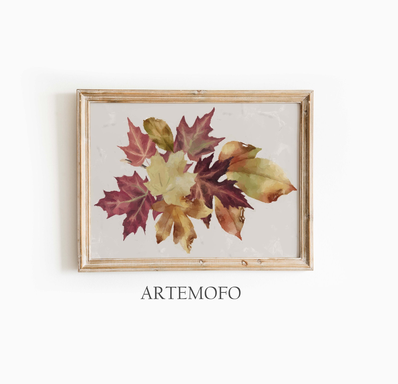 Printable Wall Art Fall Leaves, Autumn Wall Art, Fall Decor, Autumn ...