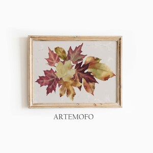 Printable Wall Art Fall Leaves, Autumn Wall Art, Fall Decor, Autumn ...