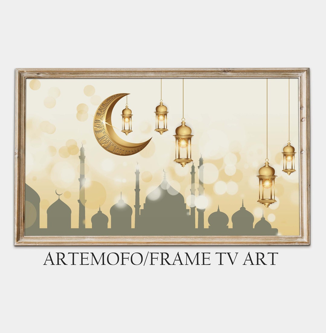 Samsung Frame TV Art Islamic Mosque Landscape Sunset, Islam Home Decor ...