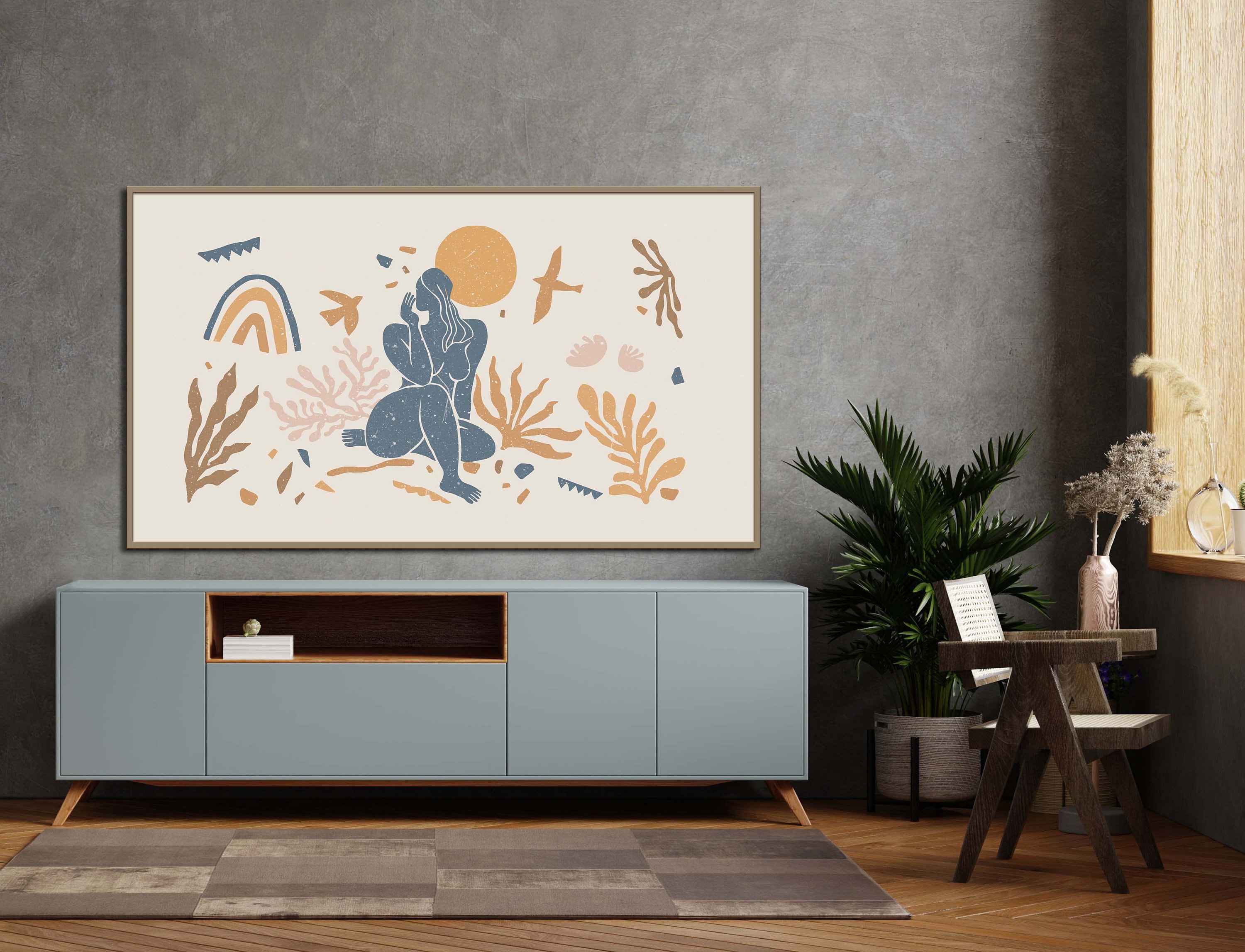 Samsung Frame Tv Art Colorful Abstract Frame Tv Art Modern - Etsy