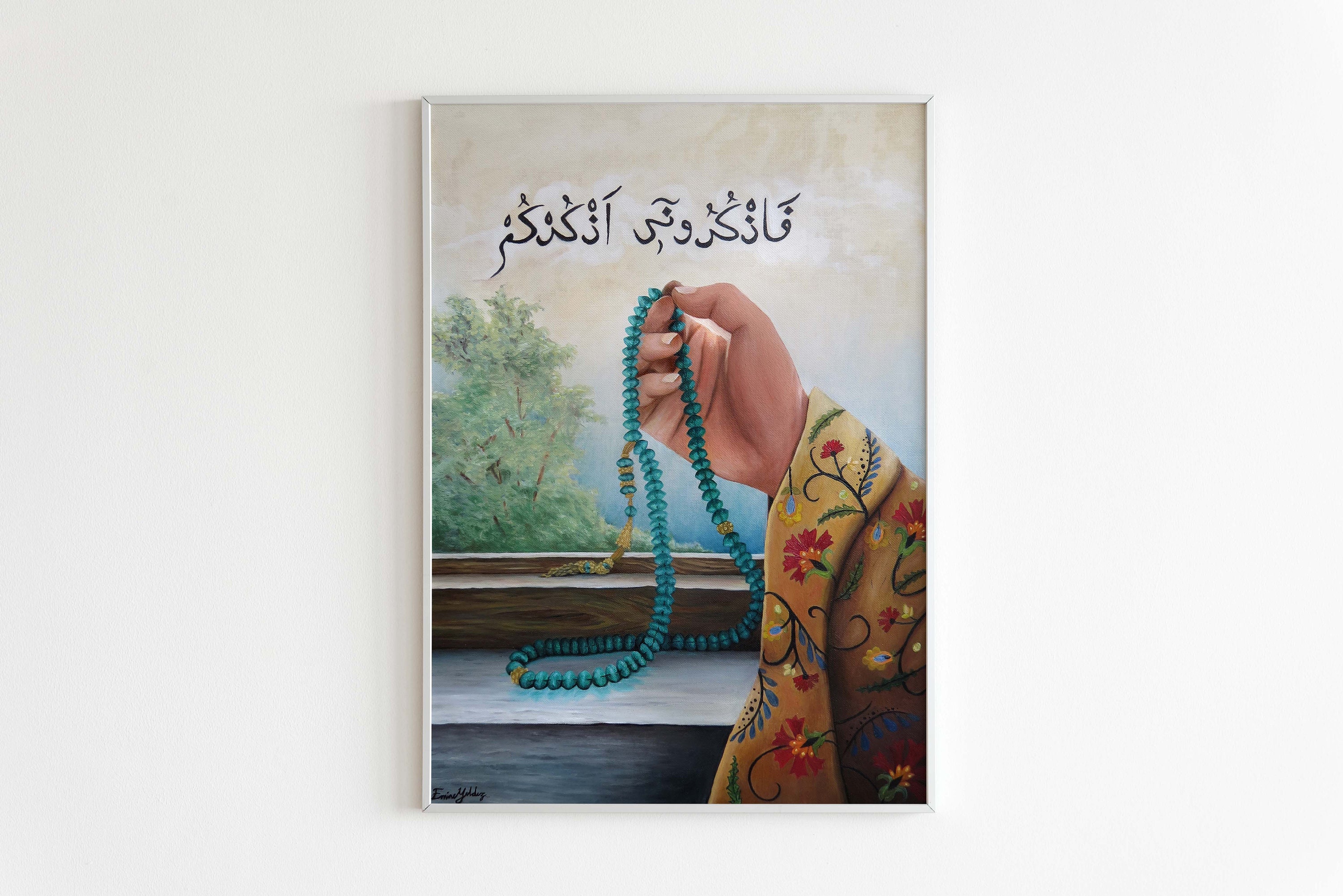 Islamic Wall Art Printable Oil Painting Quran Verse / Middle East Art ...