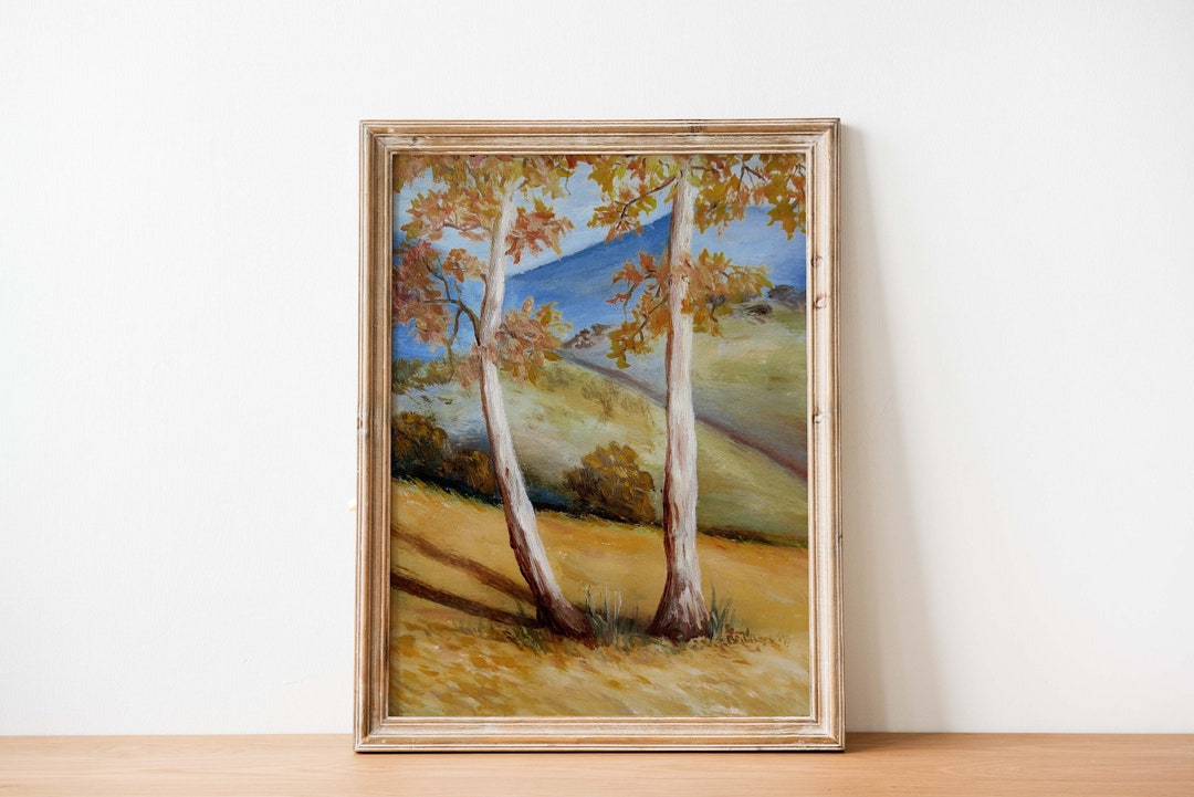 Fall Landscape White Tree Wall Art Printable Instant Download - Etsy